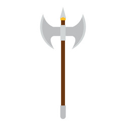 Isolated polearm weapon medieval icon Royalty Free Vector