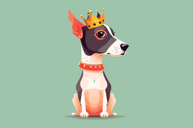 King dog Royalty Free Vector Image - VectorStock
