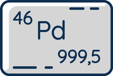 Palladium mendeleev table chemical element landing