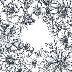 Floral tile pattern flower background garden Vector Image