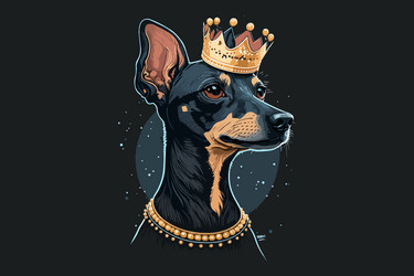 King dog Royalty Free Vector Image - VectorStock