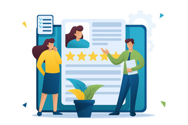 Young team looking for employees online Royalty Free Vector