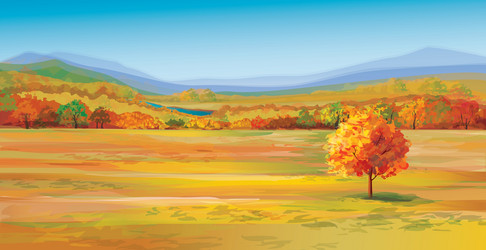 Autumn landscape Royalty Free Vector Image - VectorStock