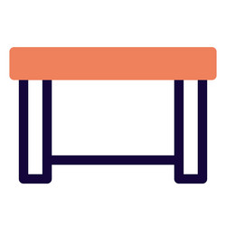 Kitchen table used for food preparation Royalty Free Vector