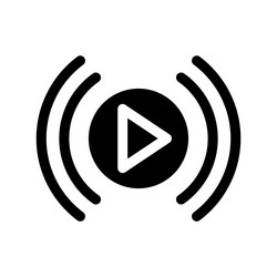 Live icon Royalty Free Vector Image - VectorStock