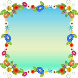 A floral border design Royalty Free Vector Image