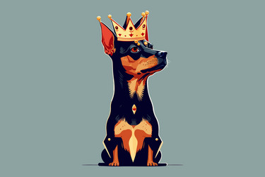 King dog Royalty Free Vector Image - VectorStock