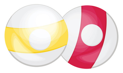 Shiny pool balls on a white background Royalty Free Vector