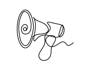 Line Drawing Megaphone Vector Images (over 1,200)