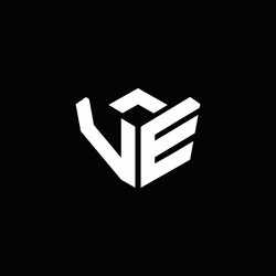 Ev logo monogram emblem style with crown shape Vector Image