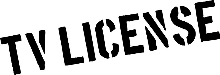 Tv license rubber stamp Royalty Free Vector Image