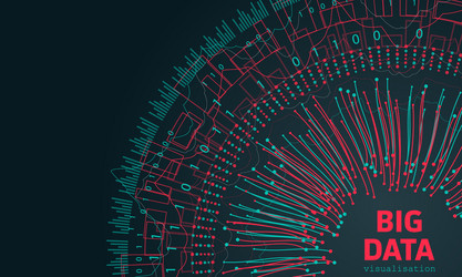 Abstract 3d big data visualization futuristic Vector Image