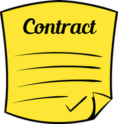 Cartoon of man or businessman reading contract Vector Image