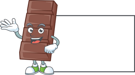 Chocolate bar cute cartoon comic character Vector Image