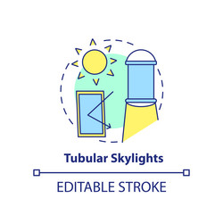 Tubular skylights turquoise concept icon Vector Image