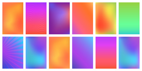 Set gradient background for mobile app design Vector Image