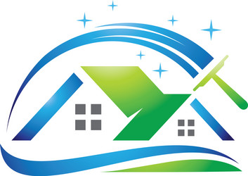 House cleaning and service logo Royalty Free Vector Image