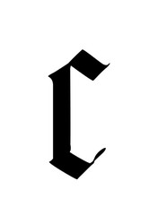 Letter c in gothic style alphabet the symbol Vector Image