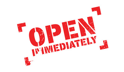 Open immediately rubber stamp Royalty Free Vector Image