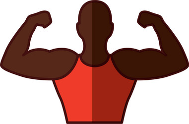 Strong man human figure Royalty Free Vector Image