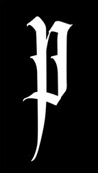 Letter p in the gothic style alphabet Royalty Free Vector