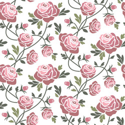 Roses seamless pattern Royalty Free Vector Image