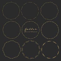 Set of decorative round frames vintage style Vector Image