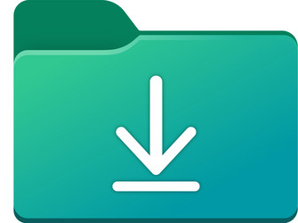 Windows 11 - style - office folder icon Royalty Free Vector