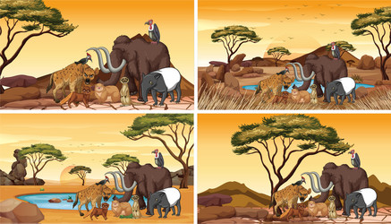Cartoon African Grassland Vector Images (over 460)