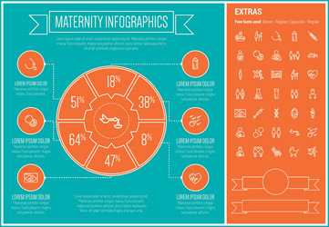 Maternity infographic template elements and icons Vector Image