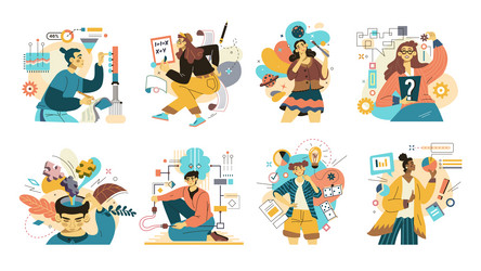 Hobbies and leisure activities talents skills Vector Image