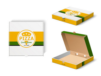 Pizza box cover design template Royalty Free Vector Image