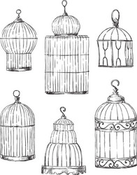 Bird Cage Line Drawing Vector Images (over 620)