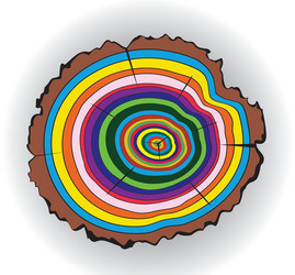 Wooden log cut Royalty Free Vector Image - VectorStock