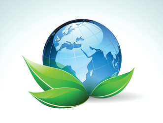 World environment day earth globe with splashes Vector Image