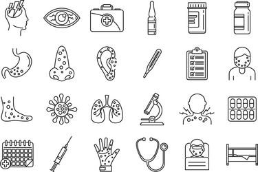 Antistress toy icons set outline dimple Royalty Free Vector