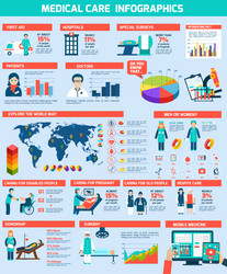 Disabled infographics set Royalty Free Vector Image
