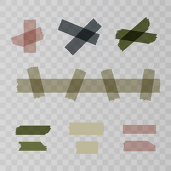 Scotch adhesive tape pieces isolated Royalty Free Vector