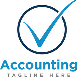 Accounting check logo design Royalty Free Vector Image