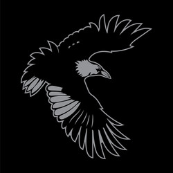 Raven in Flight Logo Symbol Vector Images (over 360)