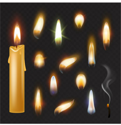 Candle flame animation animated candlelight Vector Image
