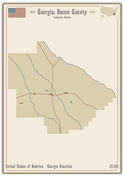Bacon County Map Vector Images (11)