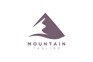 Minimalist and simple mountain design template Vector Image