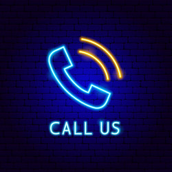 Phone call neon sign Royalty Free Vector Image