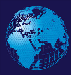 Global cellular network Royalty Free Vector Image