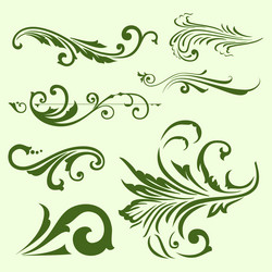 Swash ornamental leaf Royalty Free Vector Image