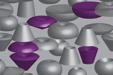 Abstract color volume shapes 3d seamless Vector Image