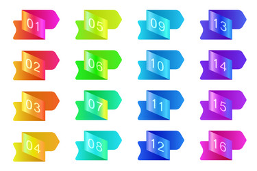 Bullet icons with numbers Royalty Free Vector Image