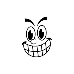 Cartoon face icon design template isolated Vector Image