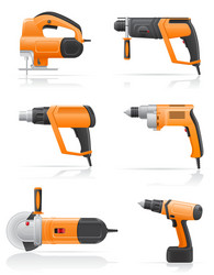 Power electric tools Royalty Free Vector Image